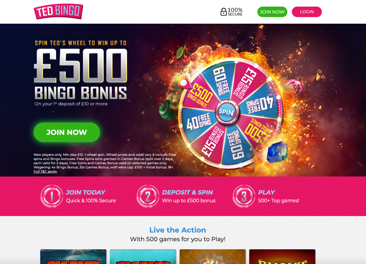 Play And Win Big At Ted Bingo - Join Now!